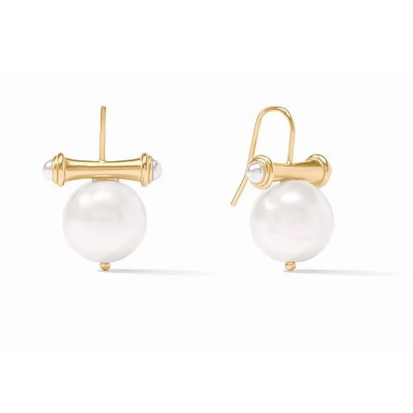 Julie Vos | Jewelry | Julie Voss Nwt Elegant Gold And Pearl Earrings ...